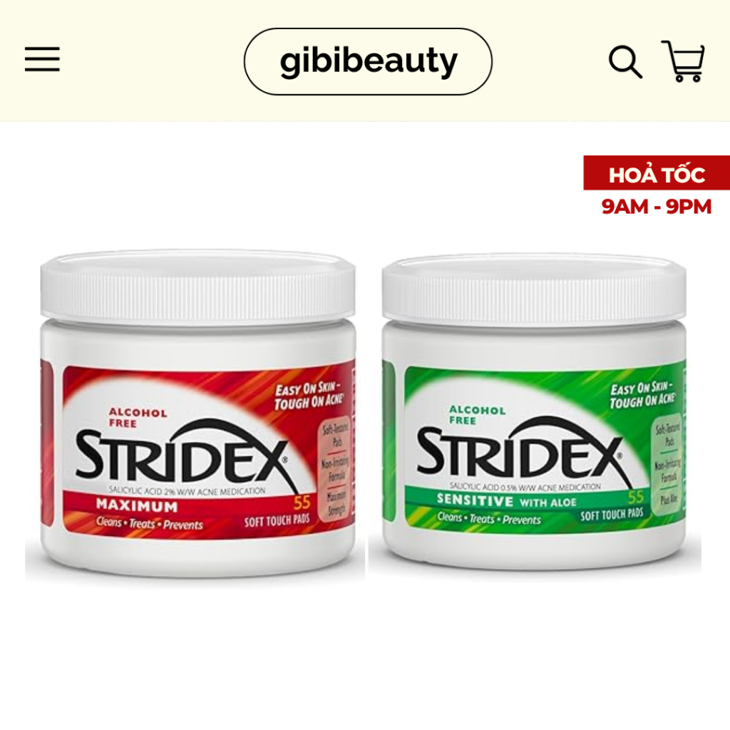 Toner Pad STRIDEX (Sensitive/Maximum) | Shopee Việt Nam