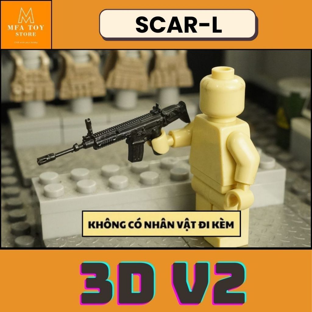 Đồ chơi lắp ráp swat army, mô hình đồ chơi -Trang bị in 3DV2 SCAR-L No.550 | Shopee Việt Nam
