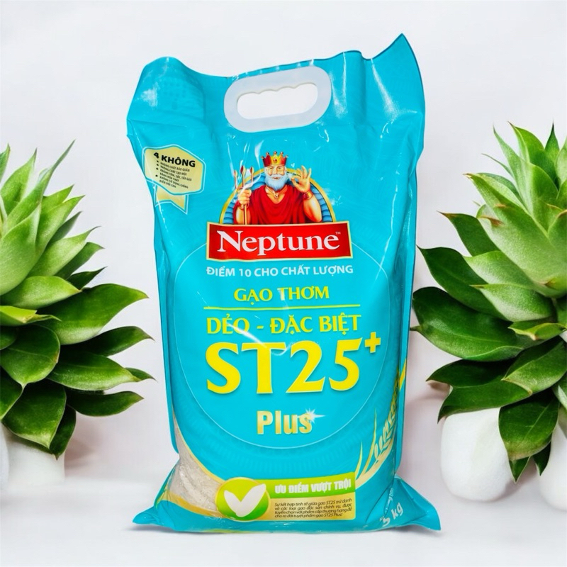 Gạo thơm Neptune ST25 plus túi 5 kg | Shopee Việt Nam