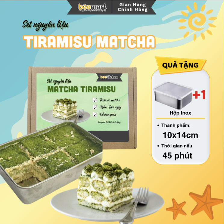 [Ship toàn quốc] Set nguyên liệu làm Tiramisu Trà xanh đậm vị Nhà Bee ...
