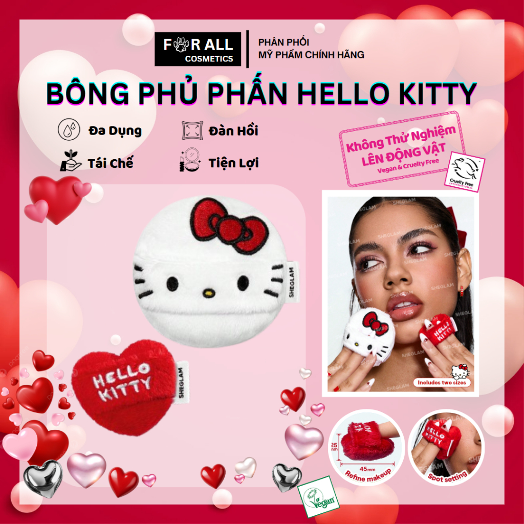 [CHÍNH HÃNG] Set 2 Bông Phủ Phấn - Hello Kitty x SHEGLAM Cupid Cutie ...