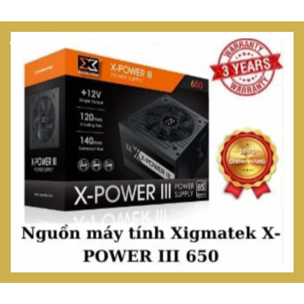 Nguồn máy tính Xigmatek X-POWER III 650 - 600W EN45990, Chính Hãng Mai ...