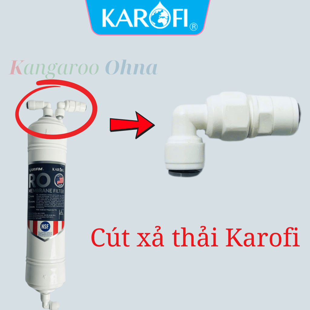 Cút Xả Thải Màng RO Karofi - Cút Xả Màng RO đúc Karofi - Flow xả thải ...