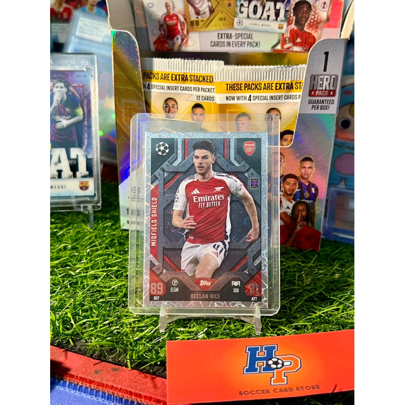 Thẻ bóng đá Declan Rice Mid Shield Topps Match Attax Extra UCL 2024/25 ...