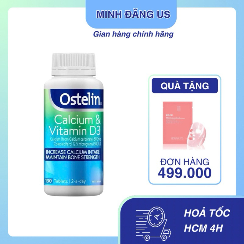 Viên uống bổ sung canxi Ostelin Calcium & Vitamin D3 | Shopee Việt Nam