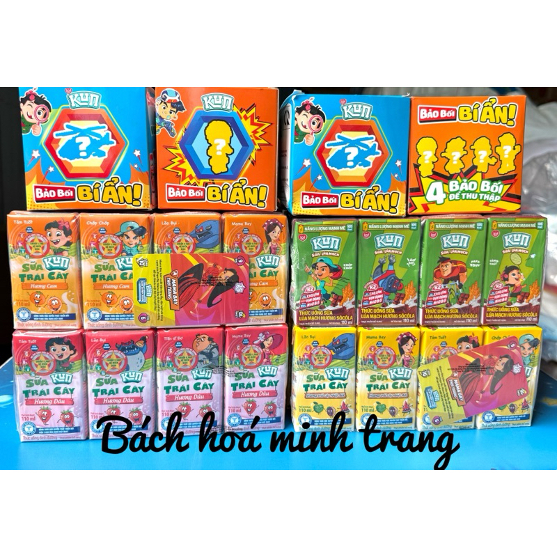 Thùng 48 Hộp Sữa Trái Cây Lif Kun 110ml (Đủ vị) ( tặng kèm logo bí ẩn ...