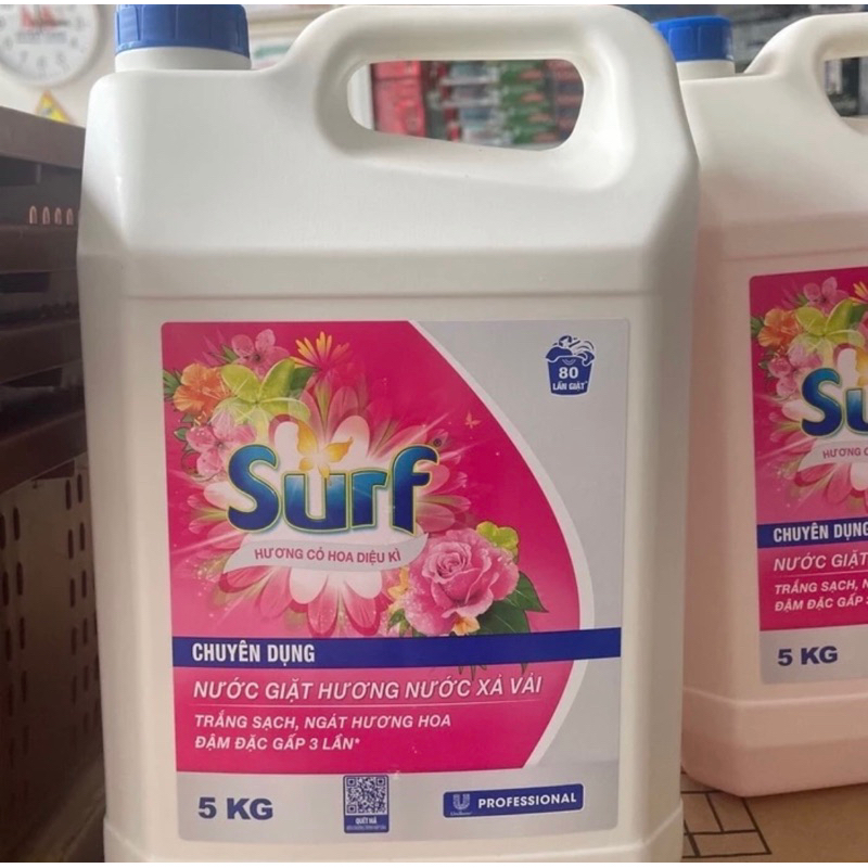 Nước giặt SURF can 5KG đậm đặc gấp 3 lần siêu tiết kiệm , Nước giặt sur ...