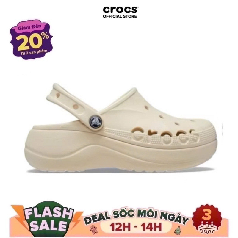 [ CHÍNH HÃNG ] GIÀY CLOG UNISEX CROCS BAYA PLATFORM - WINTER BONE-freeship | Shopee Việt Nam