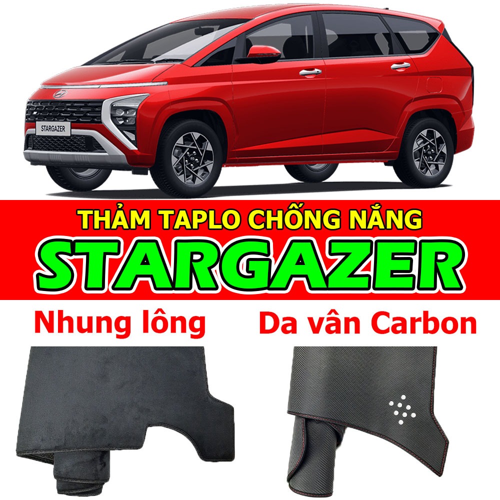 Thảm Taplo HYUNDAI STARGAZER, STARGAZER X bằng Nhung lông, Da vân ...