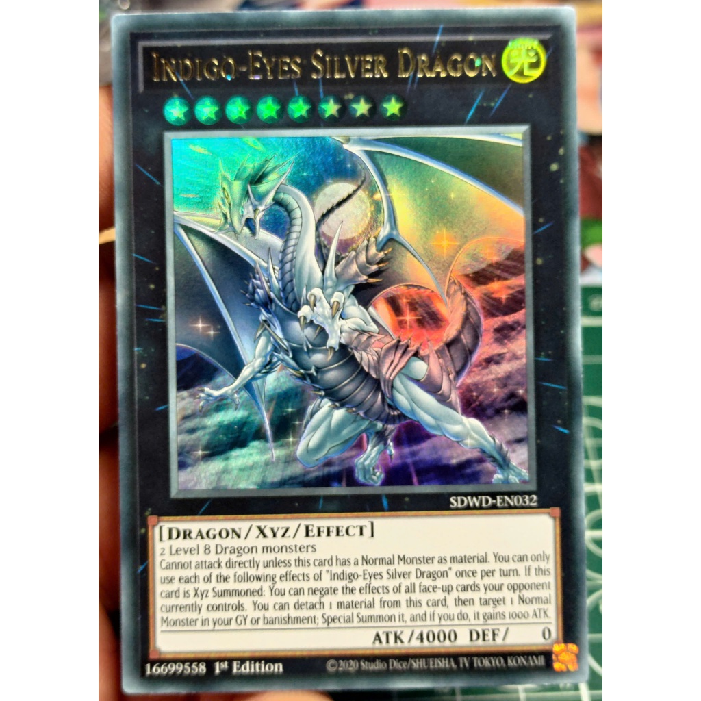 [KW2 Yugioh] [EN-UK] [Nice Art] Thẻ bài Indigo-Eyes Silver Dragon - SDWD-EN032 - Ultra Rare 1st ...