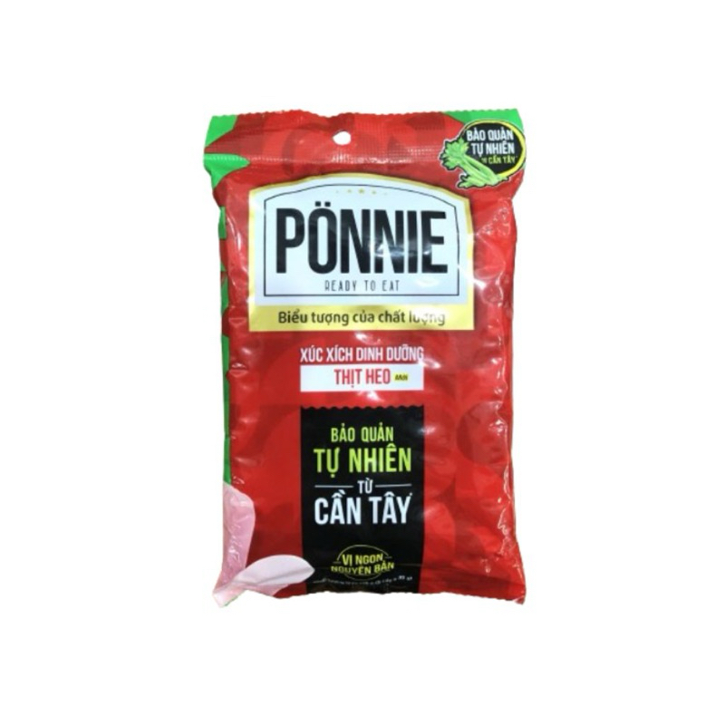 Xúc xích dinh dưỡng thịt heo Ponnie gói 175g (5 cây x 35g) | Shopee Việt Nam