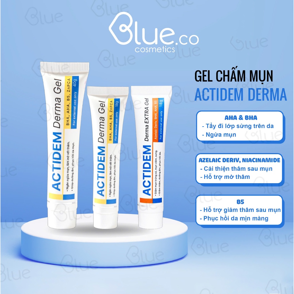 Actidem Derma Gel / Extra Gel - Gel Giảm Mụn, Hỗ Trợ Mờ Thâm, Dưỡng Ẩm ...