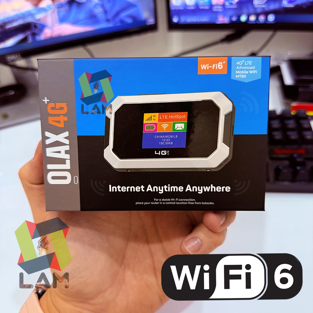 Bộ Phát Wifi Di Động Giá Rẻ. Wifi6 Olax MT80. Phát 10 Thiết Bị, Pin ...