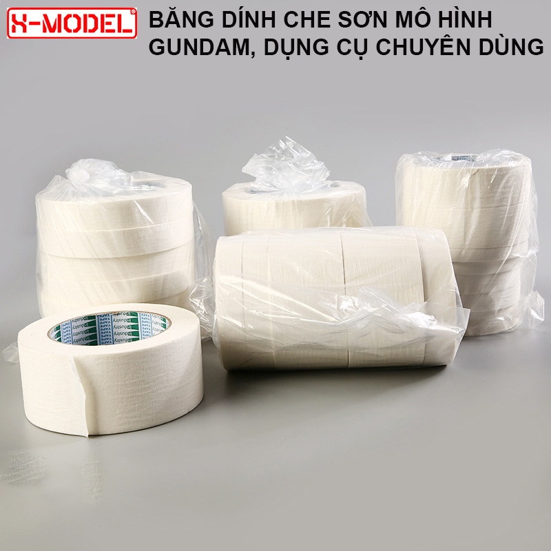 Băng dính trắng che sơn mô hình Gundam XM55, băng keo nhiều size, chắc ...
