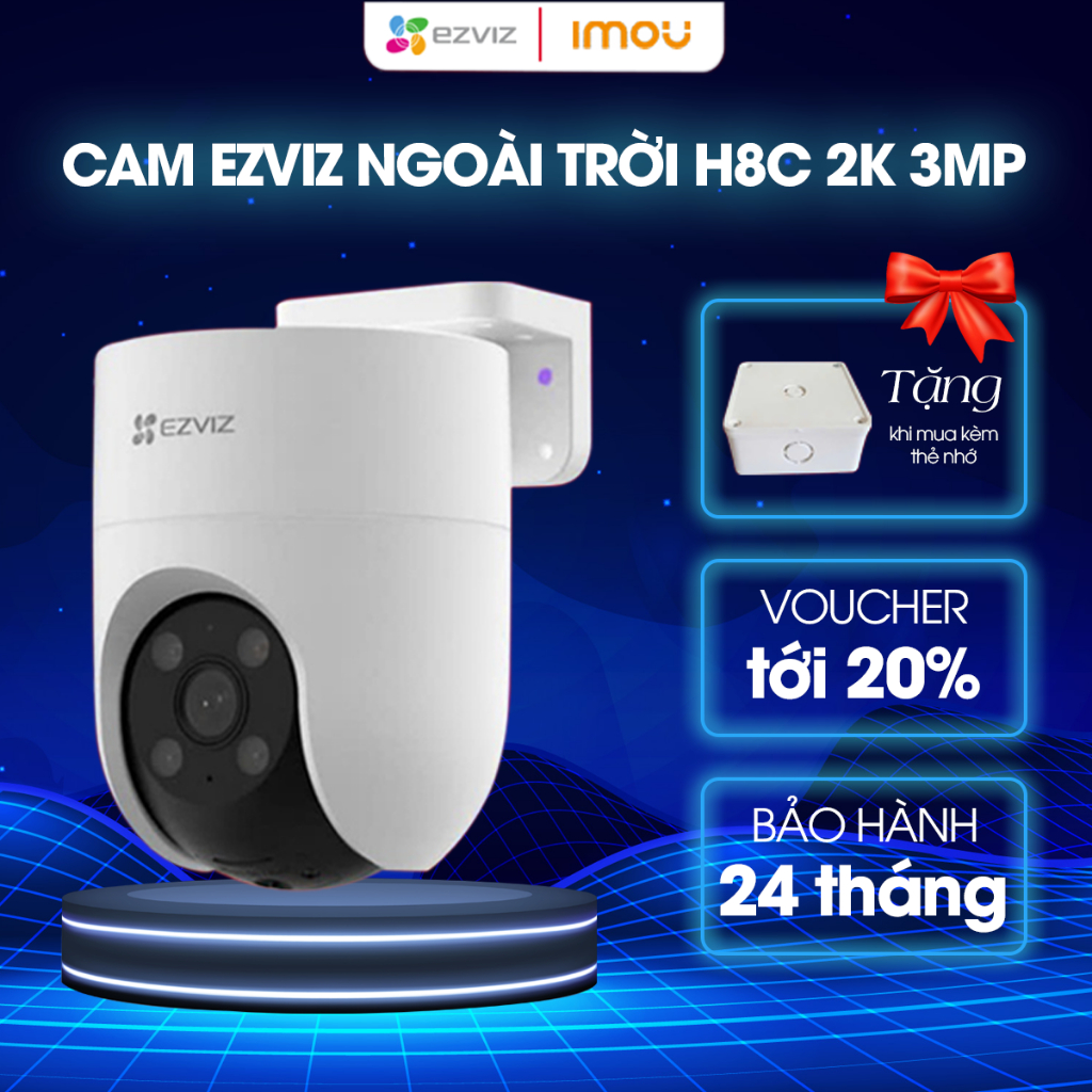 Camera EZVIZ Ngoài Trời H8C Pro 2K 3MP, Phát Hiện Dáng Người, Còi Hú ...