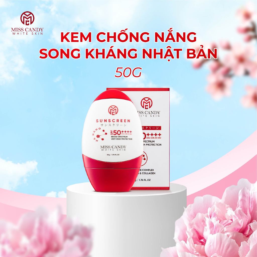 [MISS CANDY] Kem Chống Nắng Song Kháng Nhật Bản SPF 50+, chống tia UVA ...