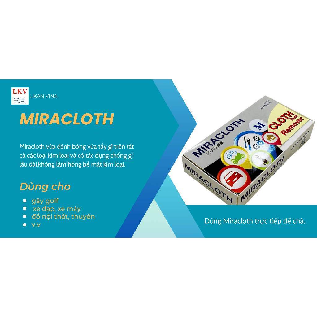 MIRACLOTH miếng tẩy gỉ trên tất cả các loại kim loại Dùng cho các bộ ...