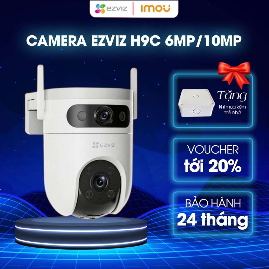 Camera Wifi Ezviz H9C 6MP/10MP, Camera 2 Ống Kính Góc Rộng, Đàm Thoại 2 ...