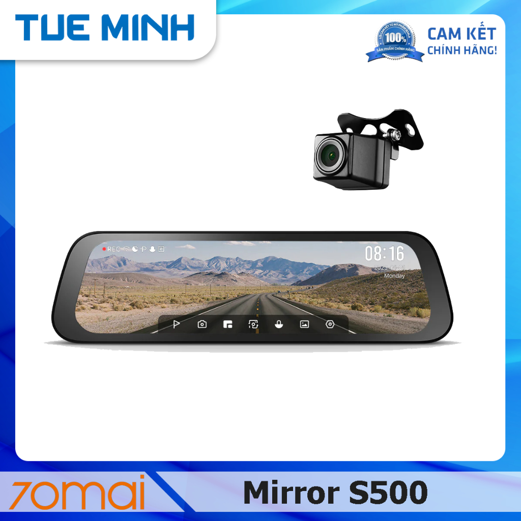 Camera hành trình Gương 70mai Rearview S500 - 3K HDR, phân phối chính ...