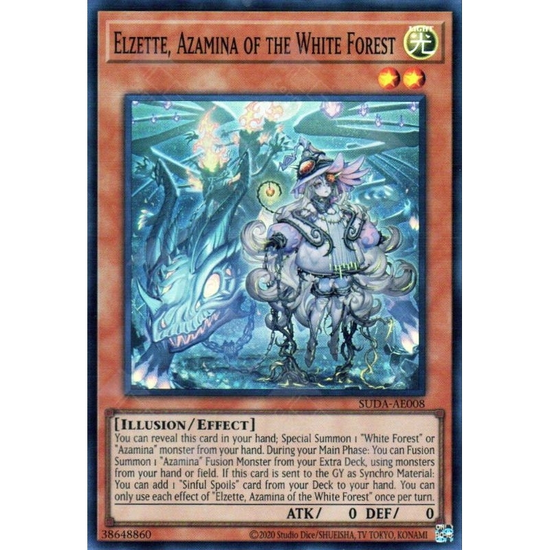 Thẻ bài Yugioh AE: Suda-AE008 Elzette, Azamina of the White Forest (SR) | Shopee Việt Nam