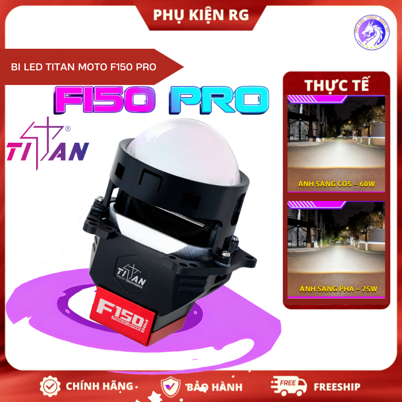 Bi Led Titan Moto F150 PRO NEW 2025, Titan F150 PRO SQUARE tản nhiệt ...