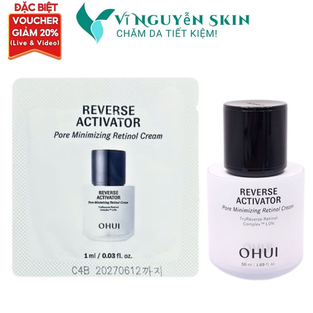 10 Gói Kem Tái Tạo Retinol Ohui Reverse Activator Pore Minimizing ...