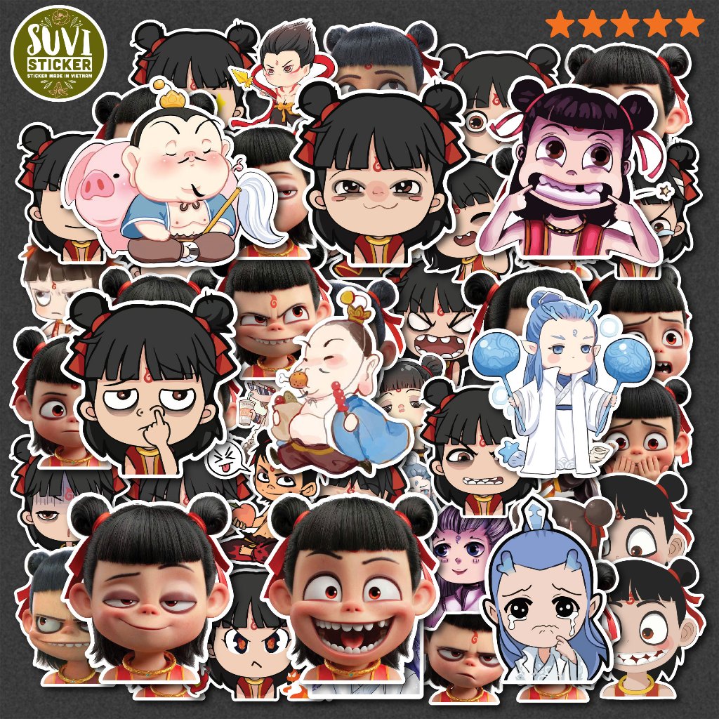 50 Sticker Natra Ngộ Nghĩnh chống nước sticker dán mũ bảo hiểm, laptop ...