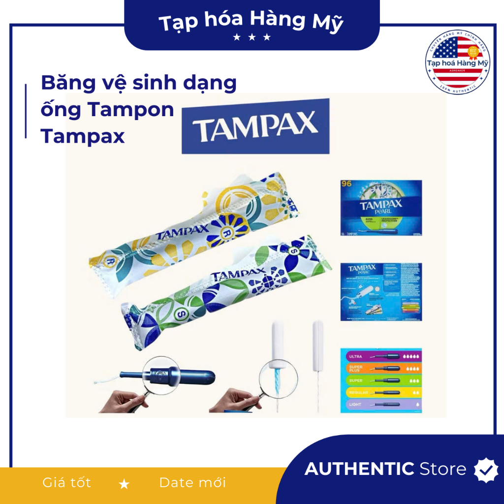 [HÀNG MỸ] Băng vệ sinh dạng ống Tampon Tampax, Băng vệ sinh dành cho ...