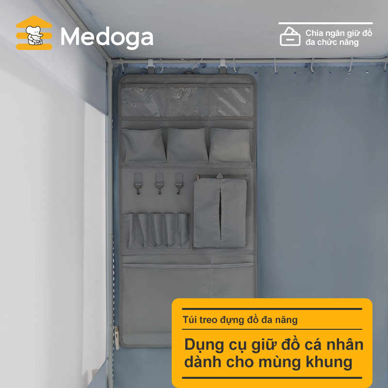 MEDOGA Túi treo chuyên dụng cho mùng khung túi treo nhiều ngăn sắp xếp ...