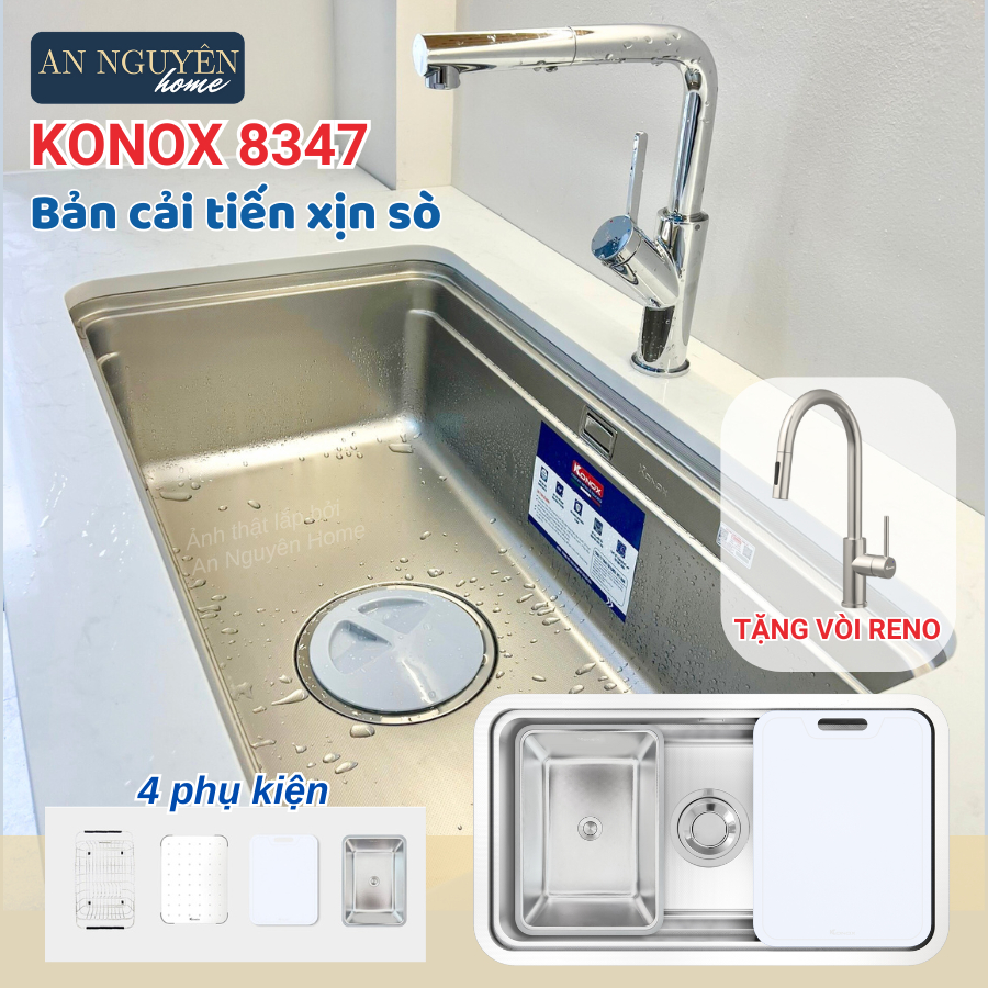 Chậu Konox 8347 - Konox KN8347su dekor | Shopee Việt Nam