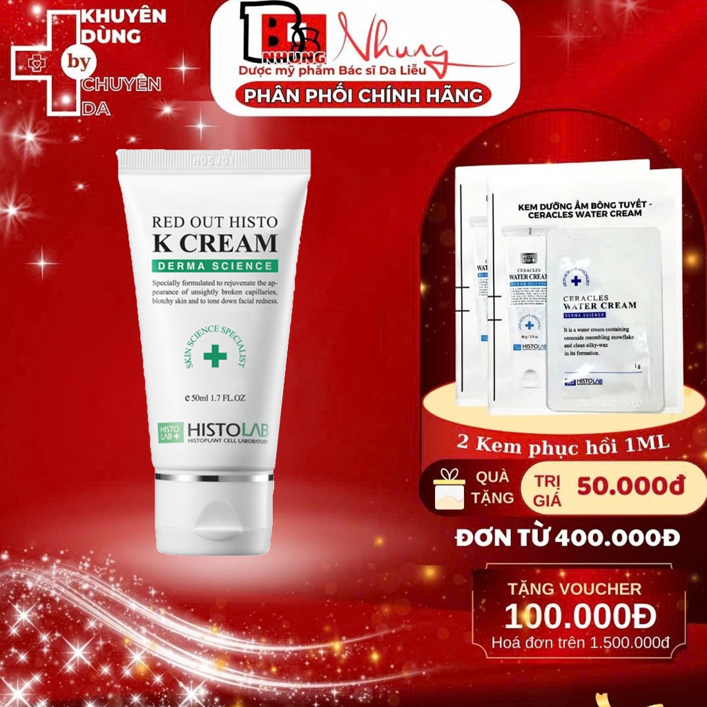 Kem tái tạo phục hồi HISTOLAB- Red Out Histo K Cream sau MTS, PRP HISTOLAB (12ml-50ml) | Shopee ...
