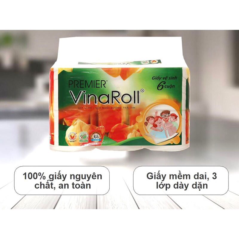 Giấy vệ sinh Vina Roll hàng chính hãng 4 tem chống giả | Shopee Việt Nam