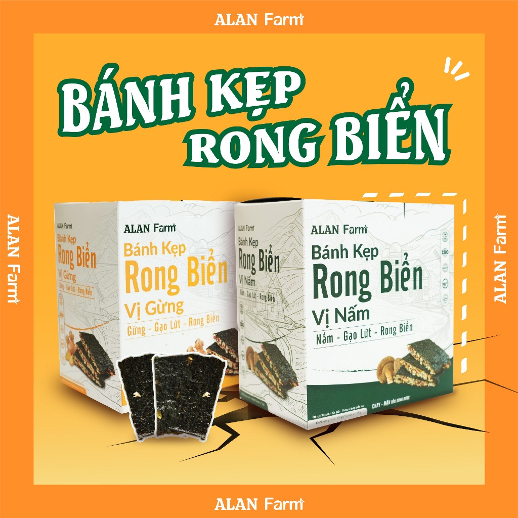 Bánh Kẹp Rong Biển Vị Nấm Shiitake, Gừng Alan Farm Hỗ Trợ Ăn Kiêng ...