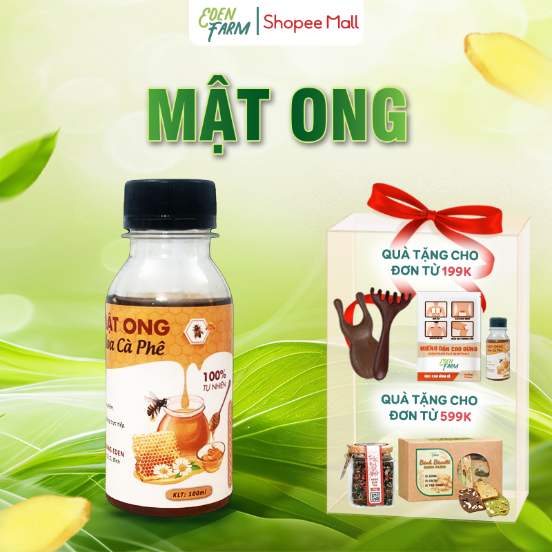 Mật ong hoa cà phê không chất bảo quản Eden Farm 100ml tăng cường đề kháng không đường hóa học ...
