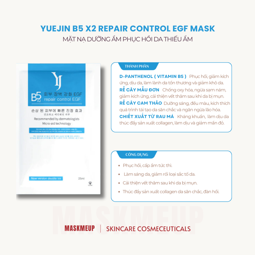 Mask B5 phục hồi cho da nhạy cảm Yuejin | Shopee Việt Nam