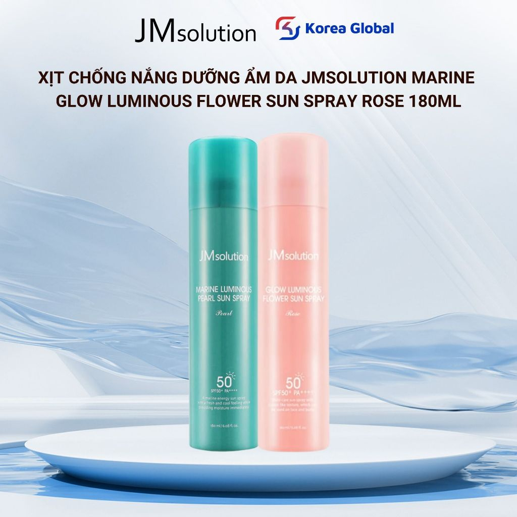 Xịt Chống Nắng Dưỡng Ẩm Da Jmsolution Marine Glow Luminous Flower Sun Spray Rose 180ml | Shopee ...