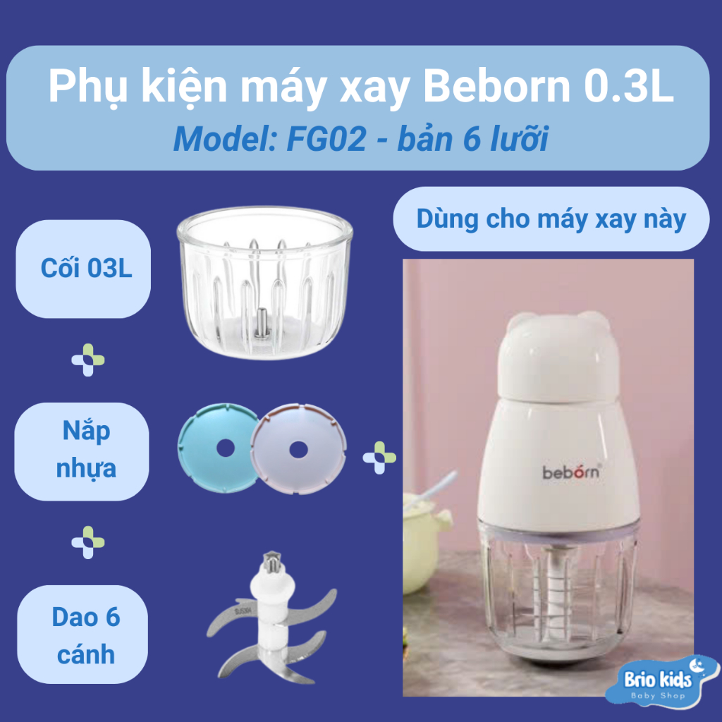 Phụ kiện thay thế của máy xay Beborn FG02 bản 6 lưỡi dao | Shopee Việt Nam