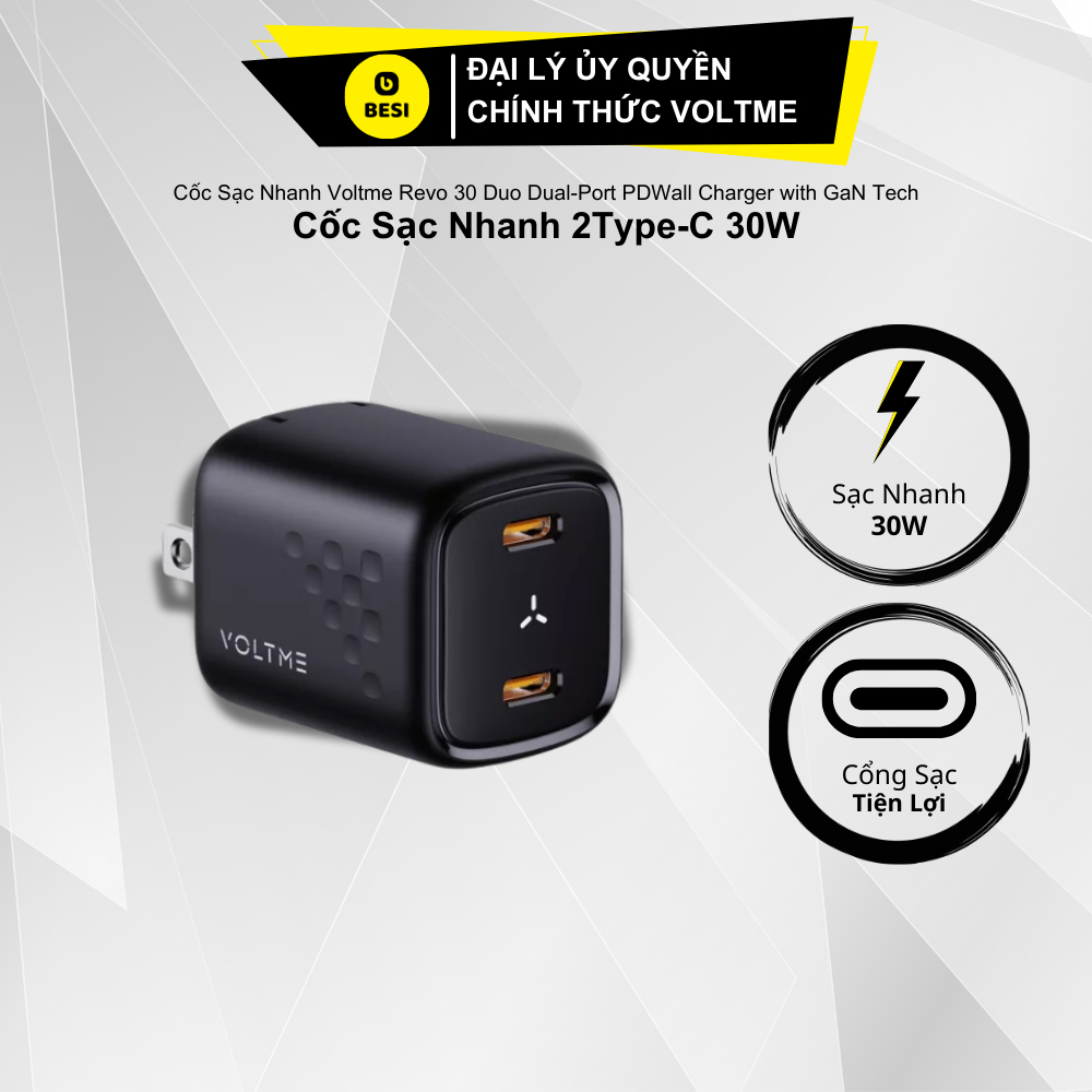 Cốc Sạc Nhanh Voltme Revo 30 Duo Dual-Port PD 30W Wall Charger with ...