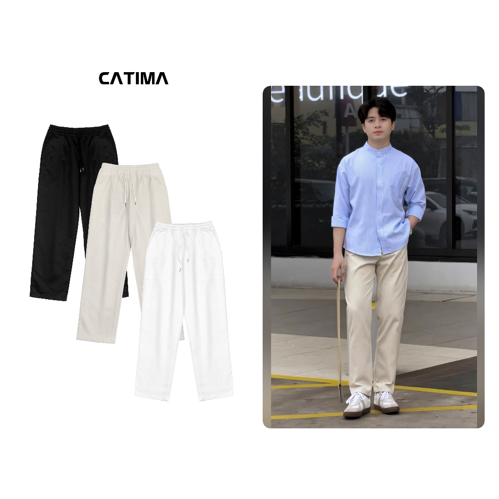 [Bản vải đẹp] Quần Kaki Baggy QK24 Catima unisex - Cạp chun co giãn ...