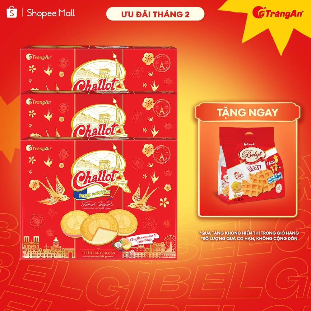 [GIẢM ĐẾN 45%] Combo 3 Bánh Pháp Challot hỗn hợp hộp 336g - Tràng An ...