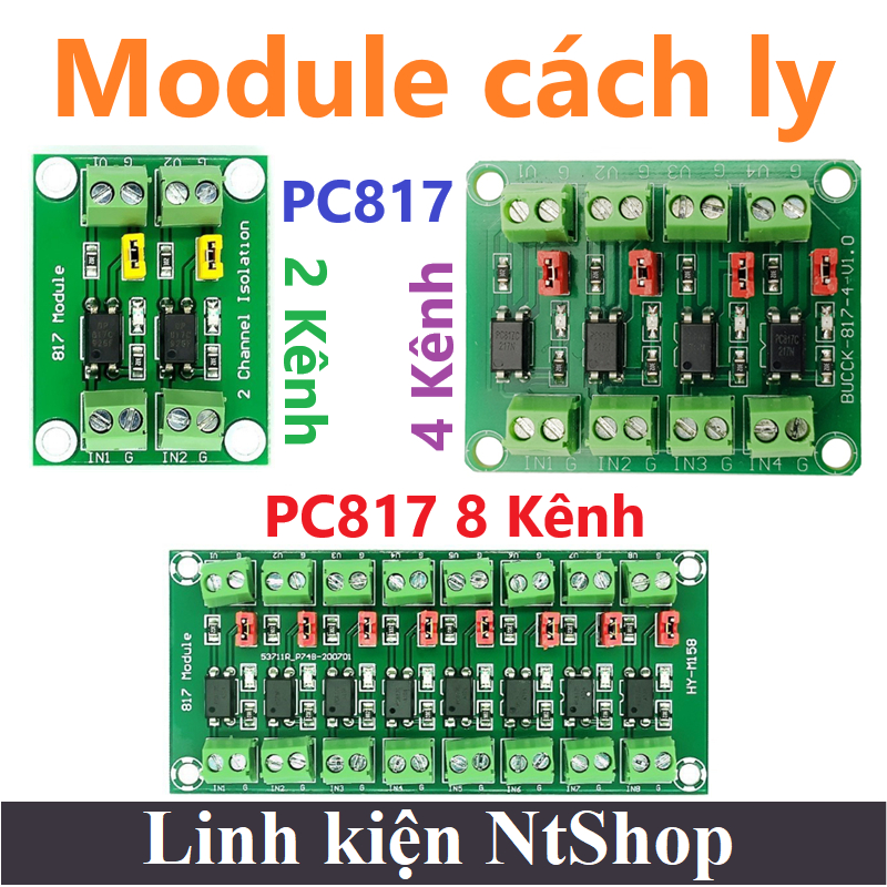 Module cách ly quang PC817 2 Kênh / 4 Kênh / 8 Kênh Opto cách ly quang | Shopee Việt Nam