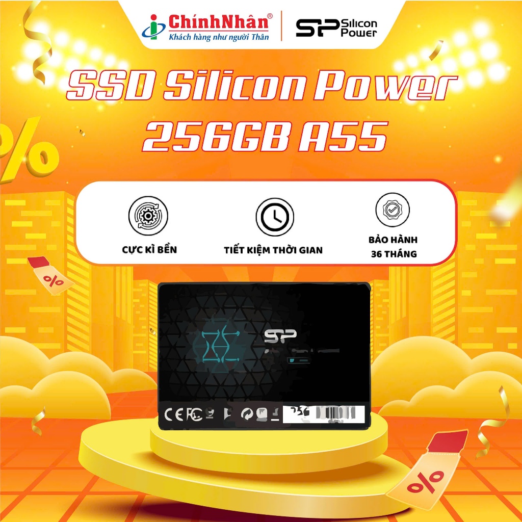 Ổ cứng SSD Silicon Power A55 256GB/512GB/1TB SATA 2.5inch/ Bảo hành 36 ...