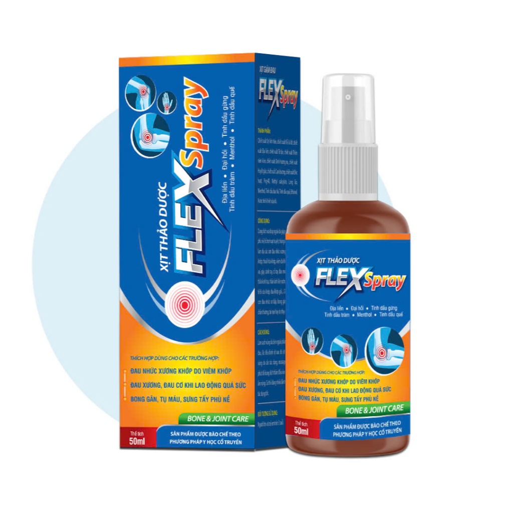Xịt giảm đau thảo dược Flex Spray 50ml | Shopee Việt Nam