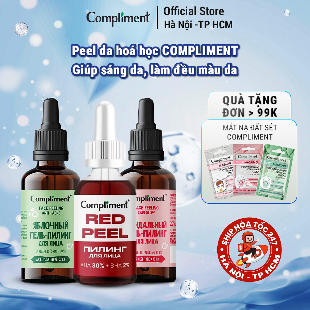 Tẩy Da Chết Hóa Học, Red Peel Da AHA Compliment 27ml, chiết xuất thiên ...