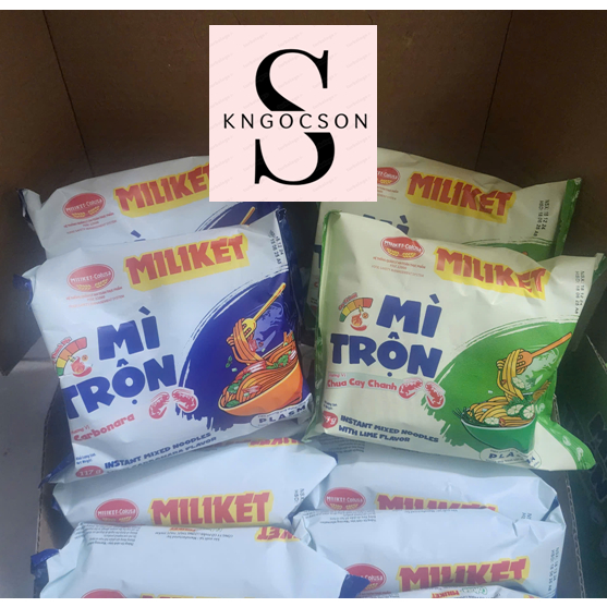 Mì trộn Miliket vị Carbonara / Chanh chua cay / Phô mai / Kebab / Kim chi / Cà ri 117g | Shopee ...