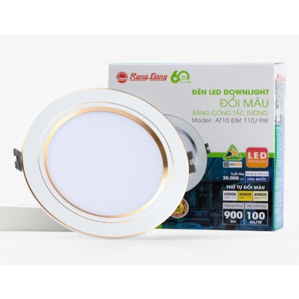 Đèn LED Âm trần AT10 ĐM Downlight Đổi màu 3 chế độ Rạng Đông 7W/8W/9W | Shopee Việt Nam
