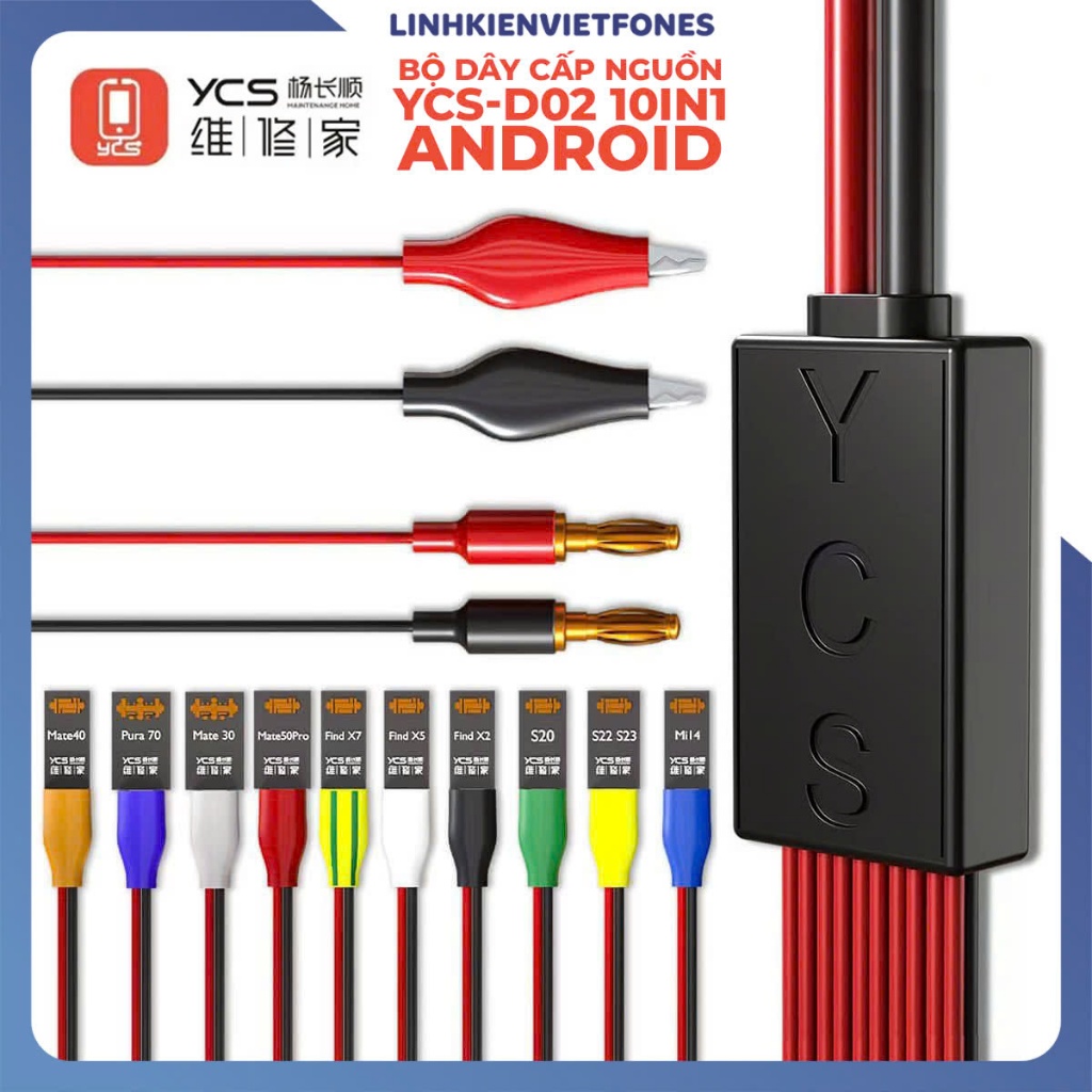 Bộ Dây Cấp Nguồn YCS-D02 10in1 Android | Shopee Việt Nam