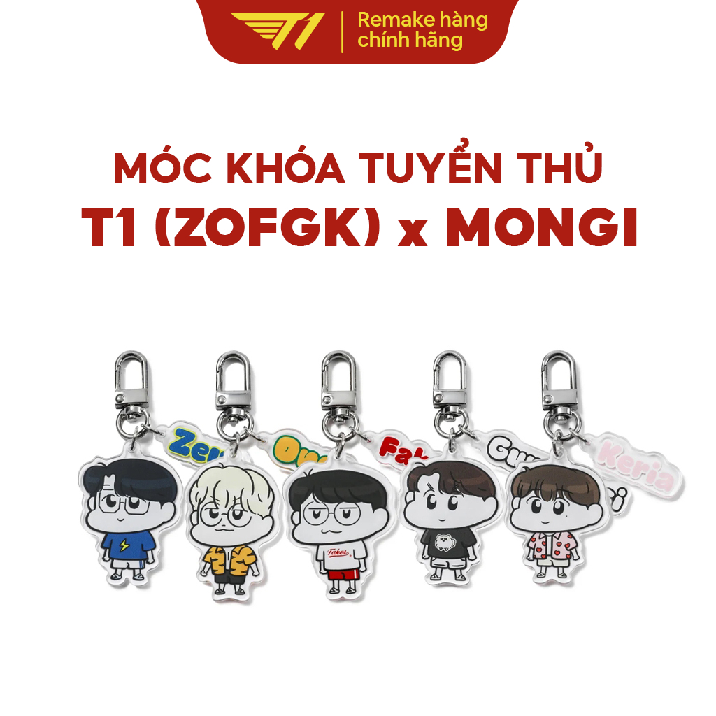 Móc Khóa T1 x Mongi Summer Vibes Acrylic Keychain | Shopee Việt Nam