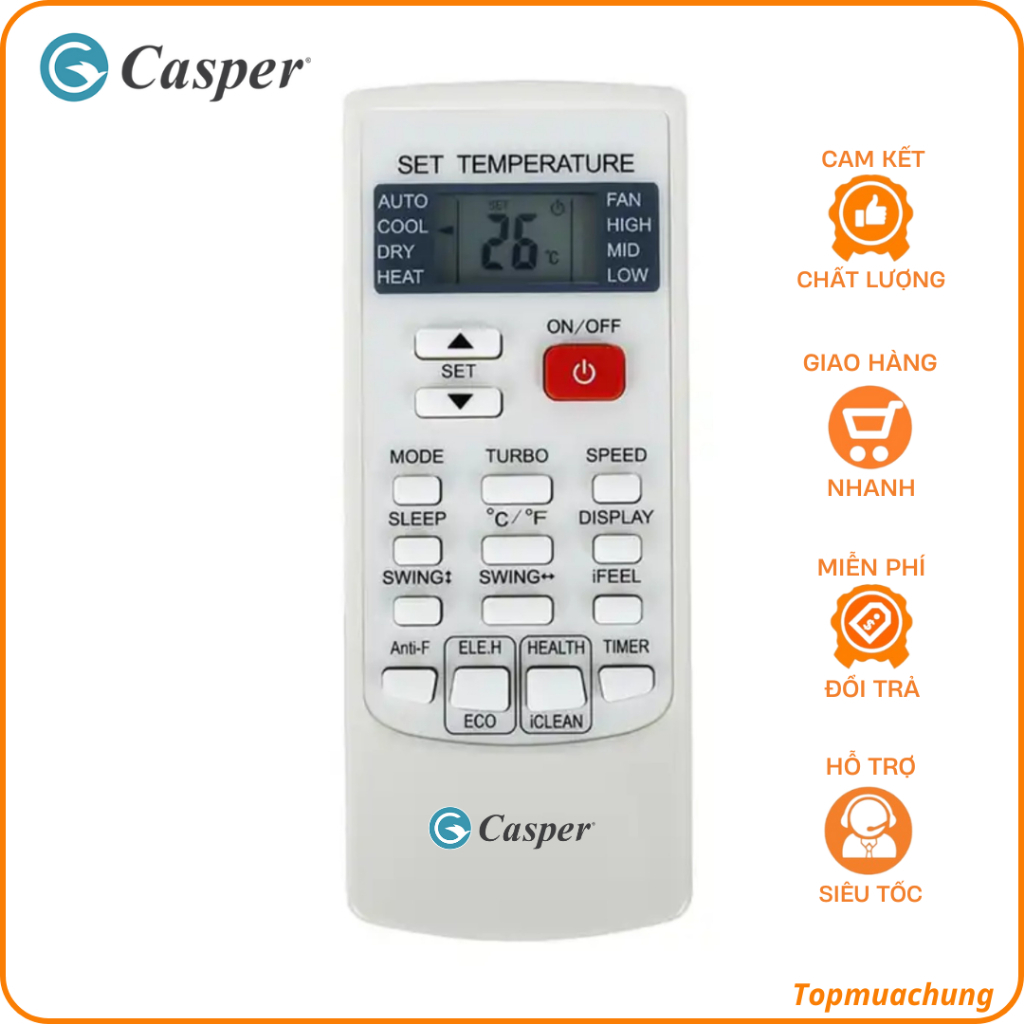 Điều khiển Điều hòa CASPER - Remote máy lạnh CASPER | Shopee Việt Nam