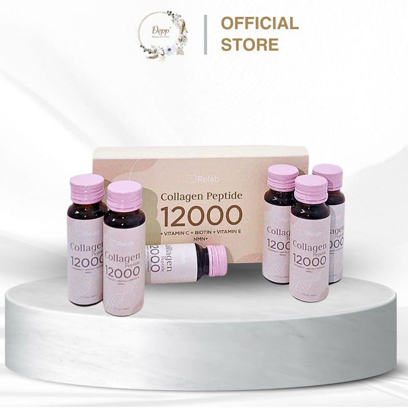 Nước uống Collagen Relab 12000 Peptide giúp trắng, trẻ hoá da hộp 6 lọ ...